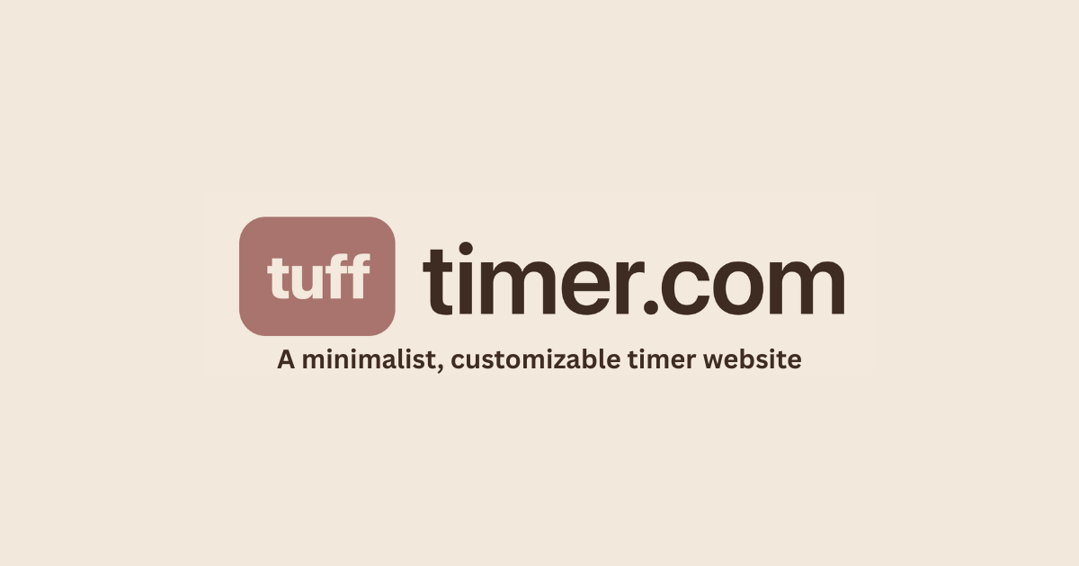 TuffTimer | A Minimalistic, Customizable, Aesthetic Online Timer for ...